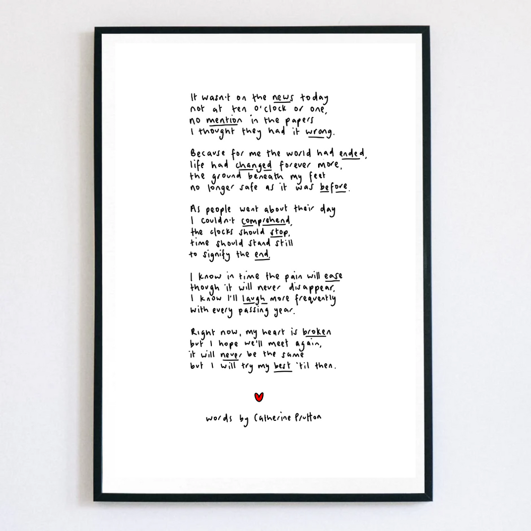 Words by Catherine Prutton poem prints – Words by CatherinePrutton