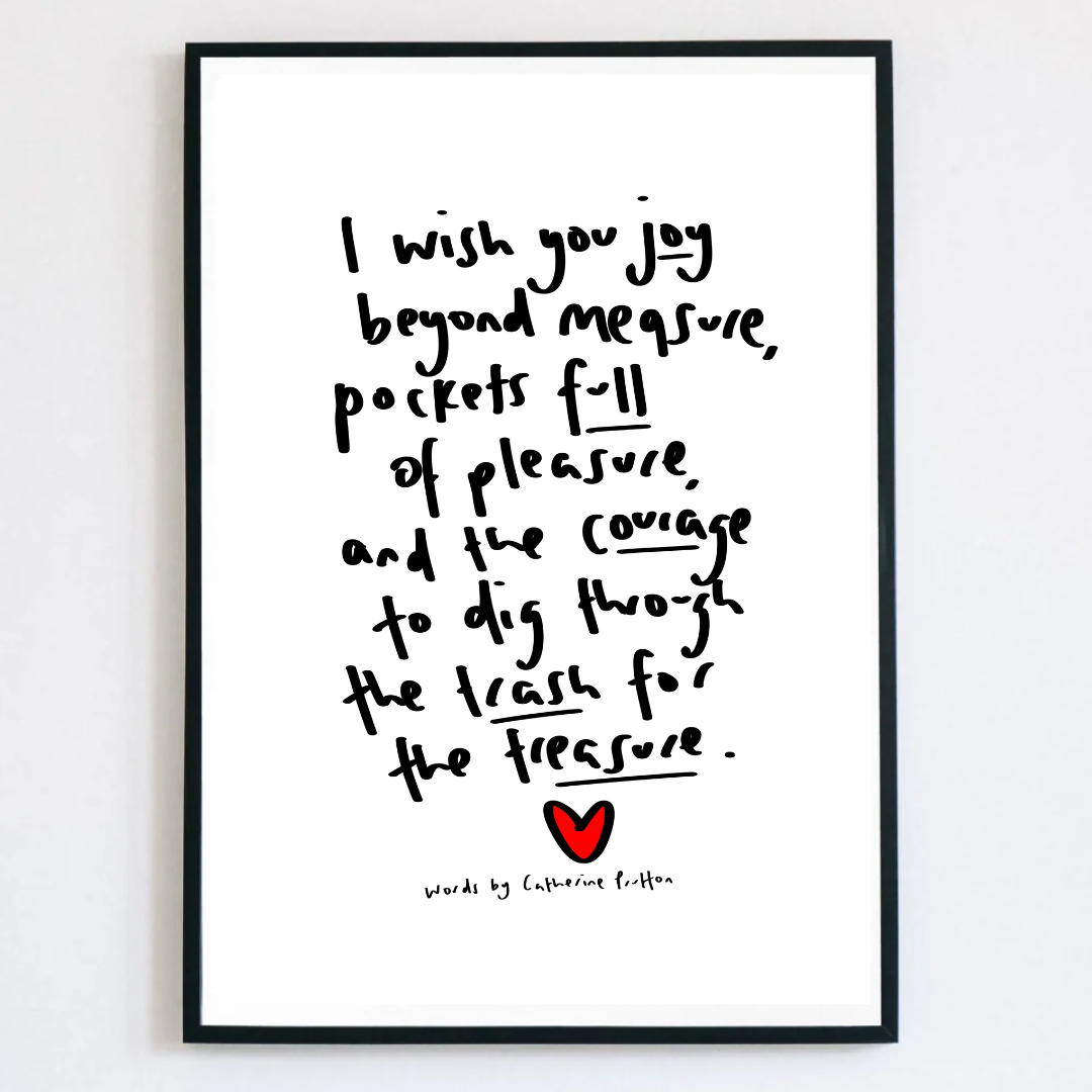 I Wish You Joy Poem Print – Handwritten Art by Catherine Prutton ...