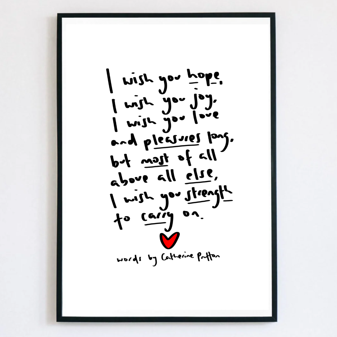 Wish You Hope Poem Print – Inspirational Wall Art by Catherine Prutton ...