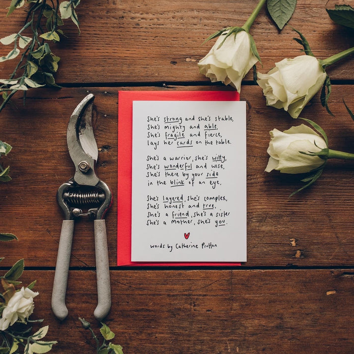 She Poem Card – Inspirational Poetry Card by Catherine Prutton – Words ...